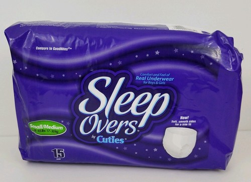 New Sleep Overs By Cuties Small/Medium 38-65 Lbs Disposable Pull-Up 15 ...