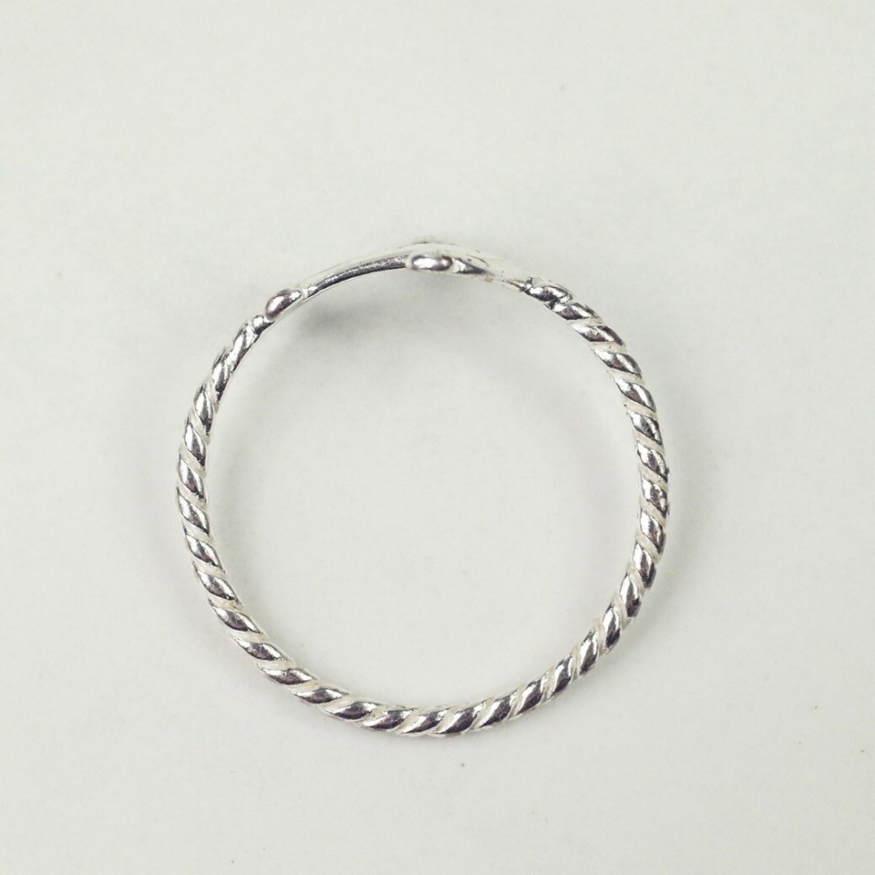 Sterling Silver Anchor Twisted Rope Marine Nautical Ocean Ring Size 8 ...