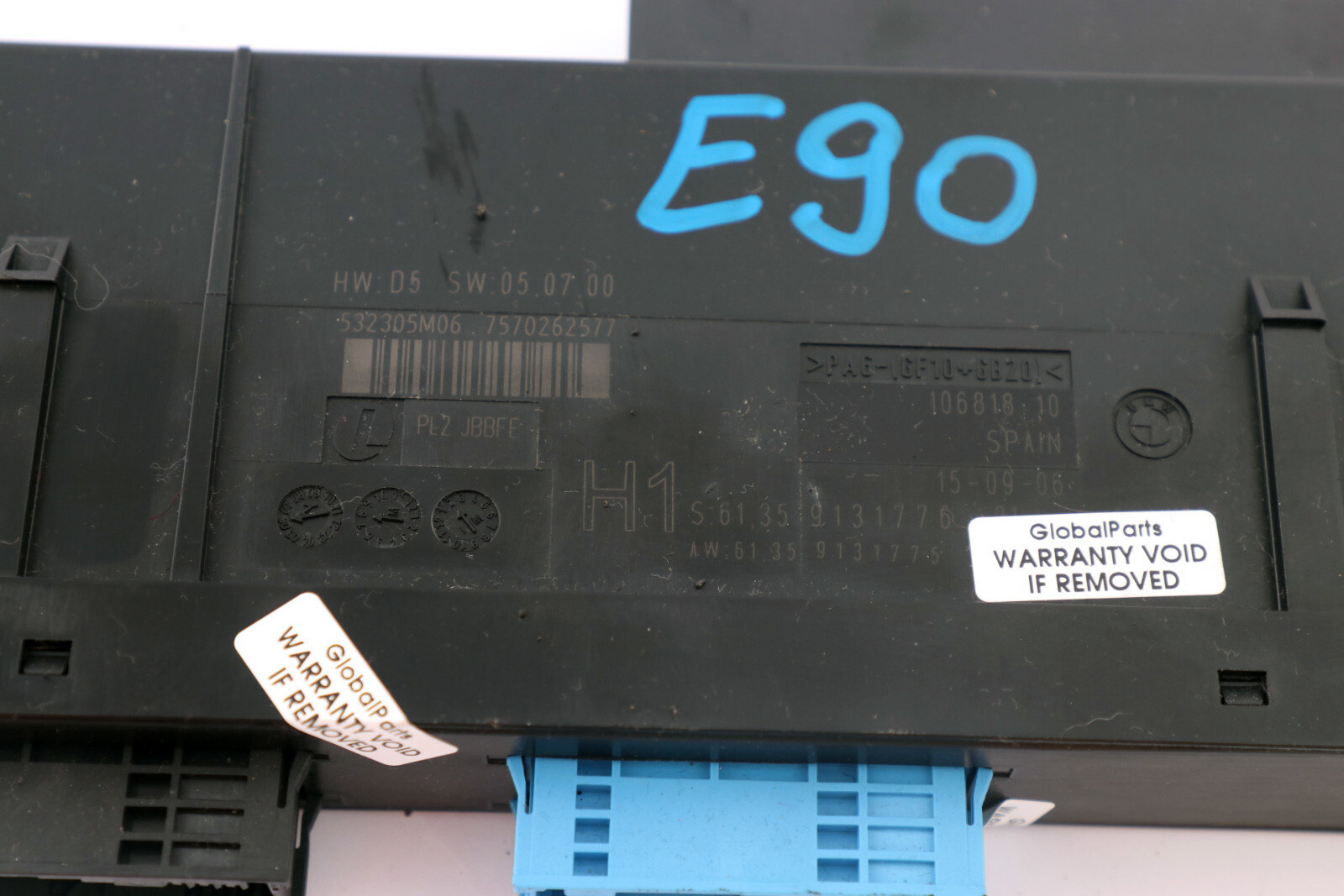 BMW 3 Series E90 ECU Body Control Module H1 PL2 JBBFE Junction Box ...