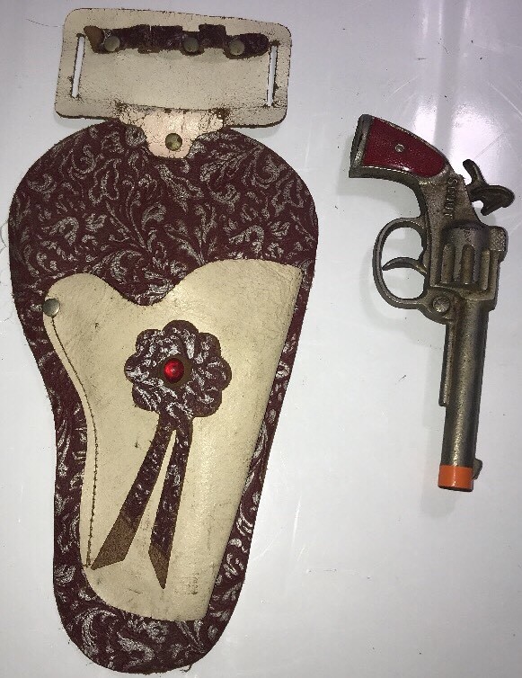 Vintage Antique Gun Scout Series Early 1900s Toy gun With a big holster ...