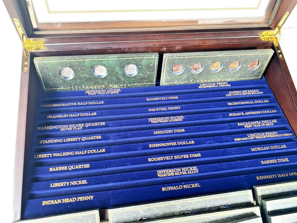 The Danbury Mint Collectible Coins of America Complete Set In Deluxe ...