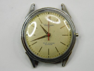 RARE VINTAGE 1950's WALTHAM 53J R-300 AS 1580 AUTOMATIC MENS WATCH ...