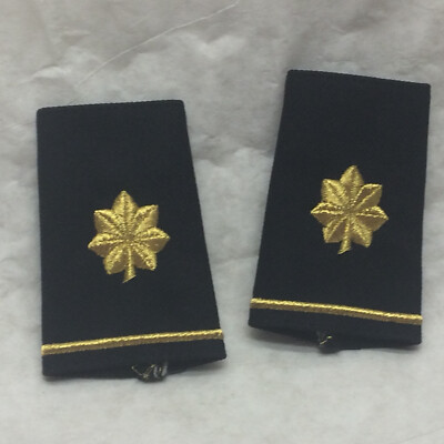 US Military Uniform Army Epaulet Shoulder Insignia lot (2) Major Rank ...