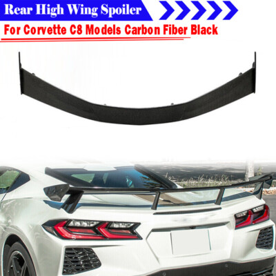 For 2020-23 Chevrolet Corvette C8 CARBON FIBER Rear Trunk Lid High Wing ...