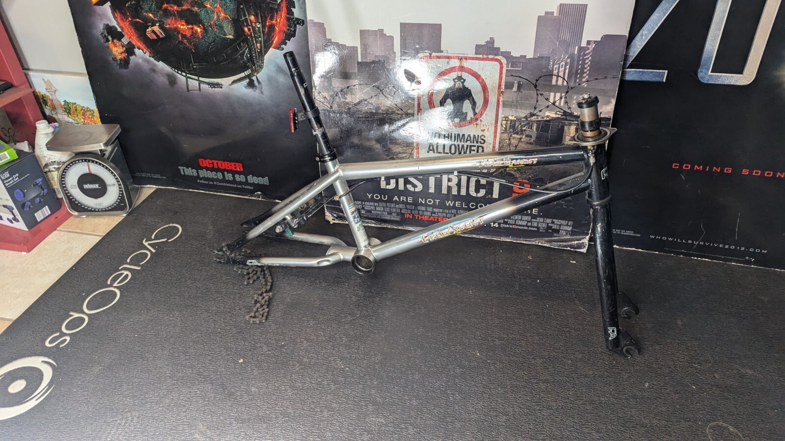 RETRO bmx FREE AGENT BMX frame fork set up 20 in trail bandit 14mm ...