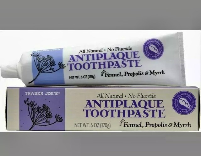 X2 Trader Joe's Antiplaque Toothpaste All Natural No Fluoride Propolis ...