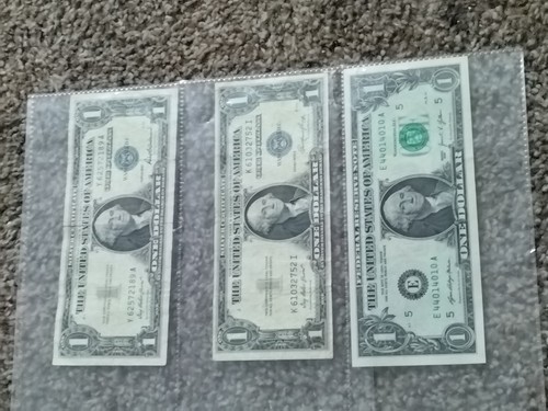 Rare Serial Numbers US Dollar Bills-2 Silver Certificates And A 3rd ...