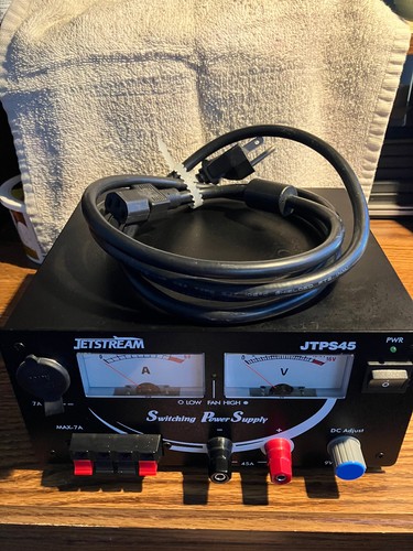 JETSTREAM JTPS45 45 amp Switching DC Power Supply with 7 and 45 Amp ...