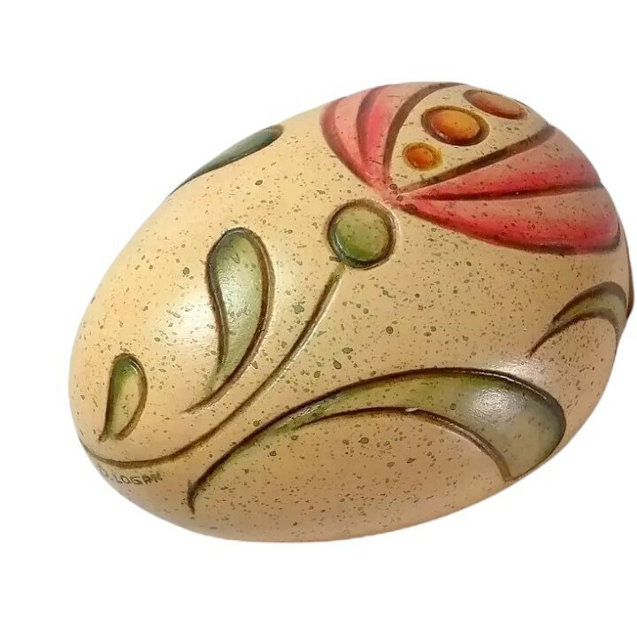 Hand Painted Ceramic Speckled Egg Signed D Logan Easter | eBay