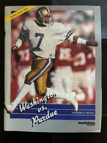 1987 NCAA Football Program Washington Huskies VS Purdue Boilermakers ...