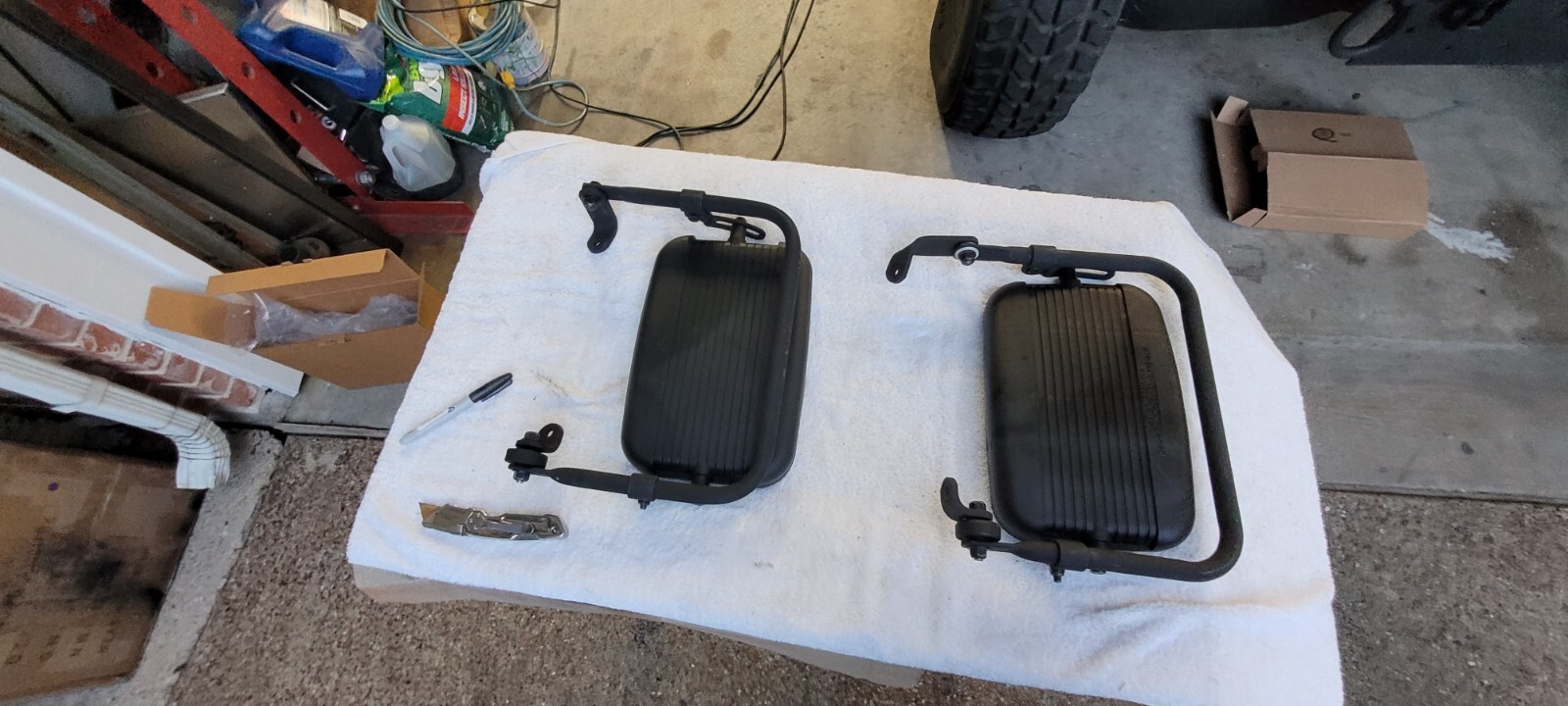 USA Made Black HMMWV Humvee H1 MIRROR ASSY Kit, PAIR RH LH HUMMER M998 ...