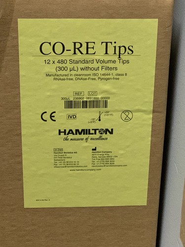 Hamilton CO-RE 300uL Nonfiltered Conductive Nonsterile Tips for 96 ...
