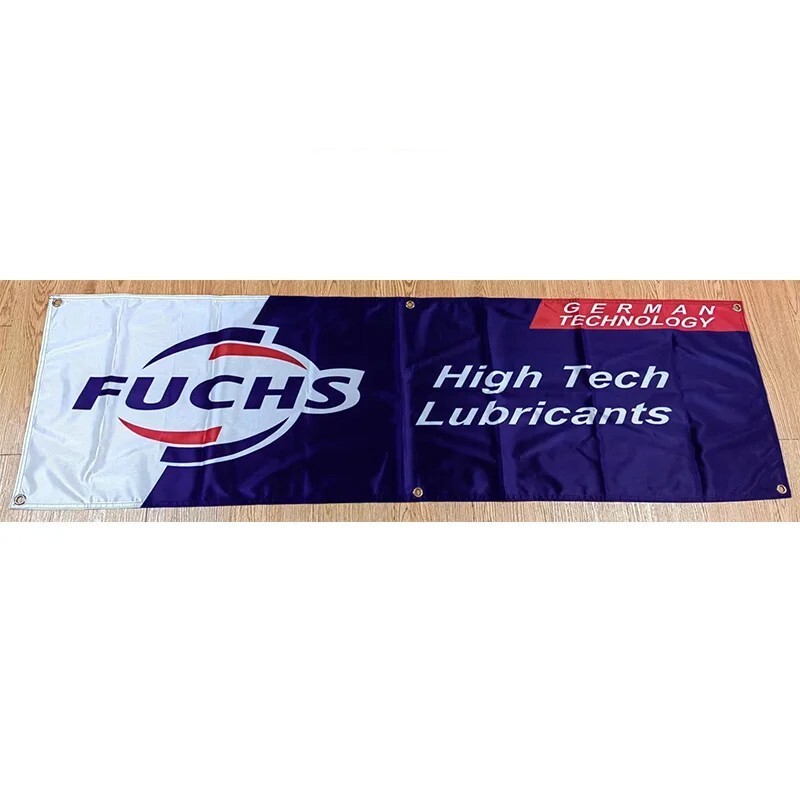 Fuchs High Tech Lubricants banner flag sign advertising shop garage | eBay