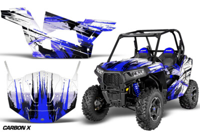 SxS Graphics Decal Sticker Wrap For Polaris RZR S 900 2015-2019 CARBONX ...