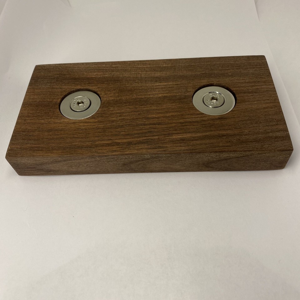 A J CUSTOM Walnut Benchrest Shooting Block fits standard accessory rail ...