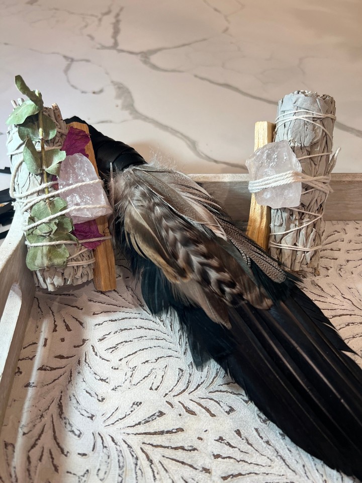 Sage with Rose Quartz ,Palo Santo and smudging directions | eBay