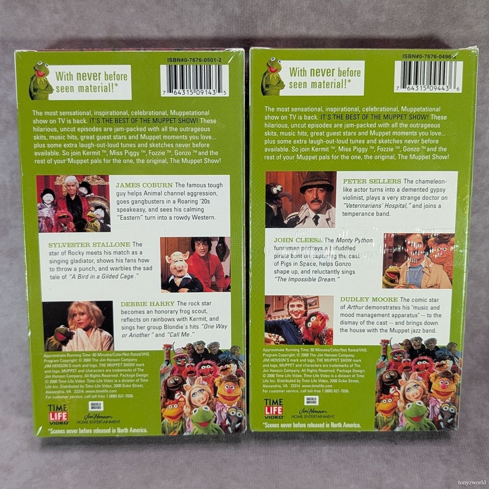Best of The Muppet Show Lot of 8 VHS Tapes TIME LIFE 2000 Collection ...