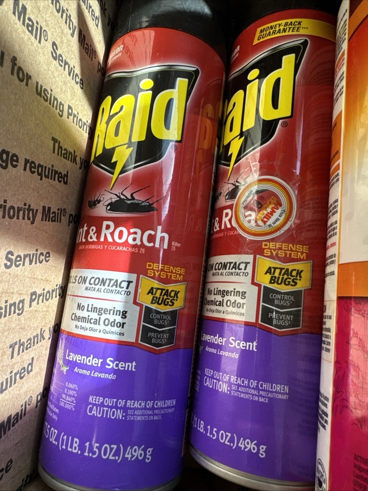 5 @ HOT SHOT / RAID ANT, ROACH AND SPIDER SPRAY 71121967817| eBay
