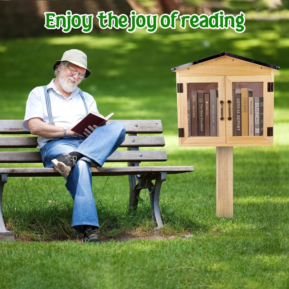 Little Free Library Outdoor Library Box Literature Exchange Box Outdoor ...