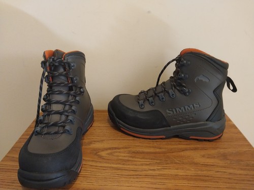Simms Men's Freestone Wading Boots, Rubber Soles, Dark Olive | eBay