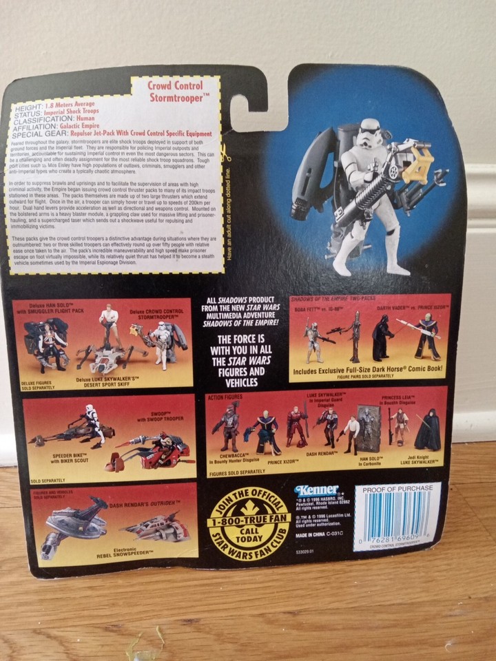 Crowd Control Stormtrooper - Star Wars Deluxe Action Figure (1996; New ...