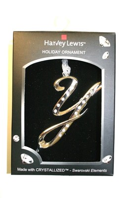Letter Y Harvey Lewis Ornament Monogram Initial Made with Swarovski ...
