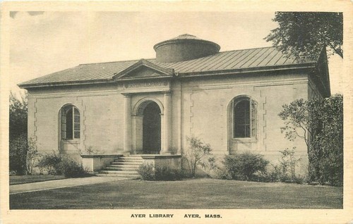 Ayer Massachusetts Library Hills Drug Albertype C-1910 Postcard 21 ...