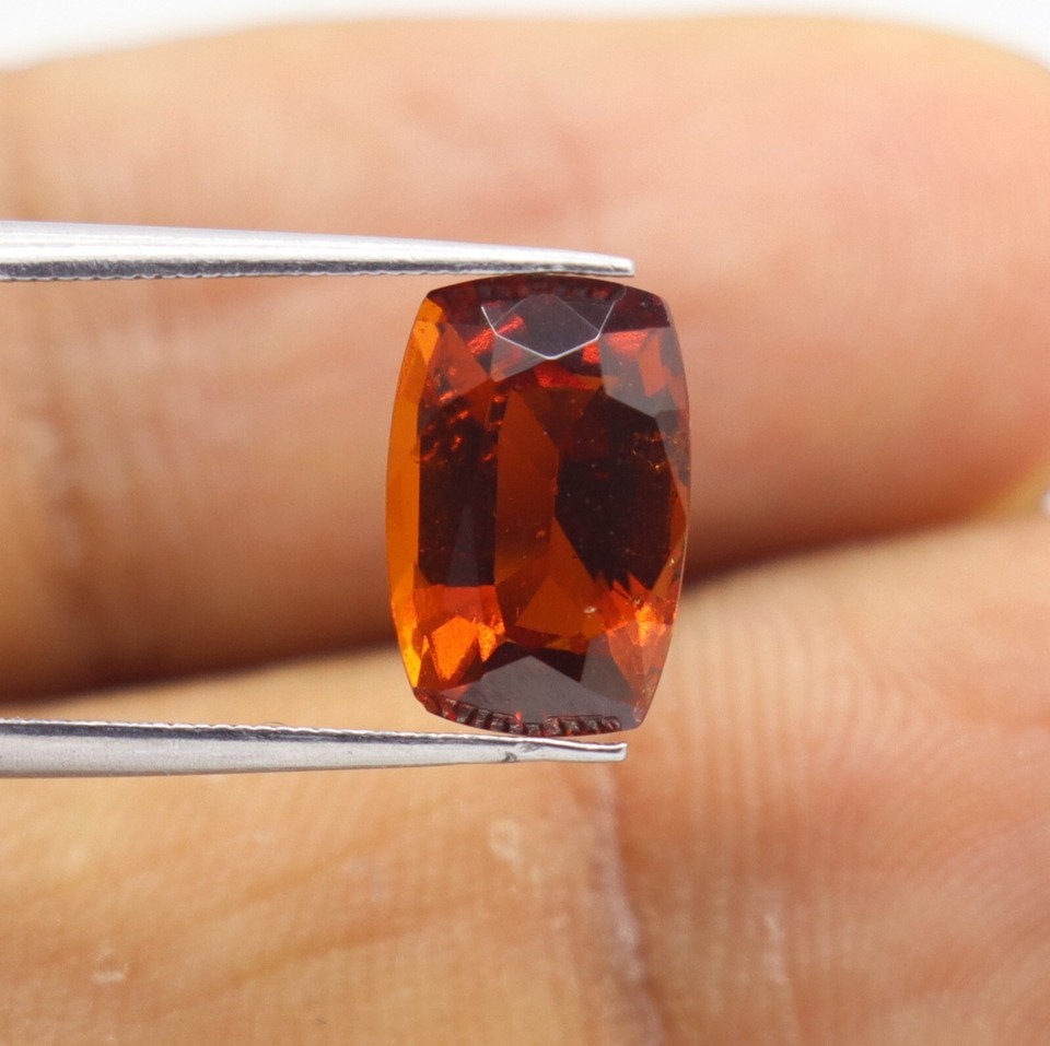 Certified Natural Brown Hessonite Garnet 2.62 Ct Loose Cushion Faceted ...