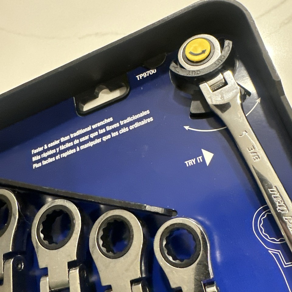 TEQ Correct Pro By GearWrench 7 Pc SAE Combo Ratcheting Wrench Flex Set ...
