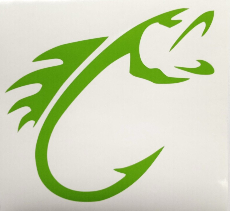 Fish Hook Vinyl Decal Car Truck Boat Laptop Fishing Sticker | eBay