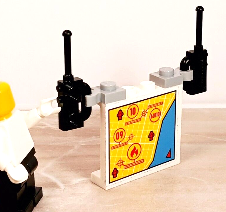 LEGO Fire Station Map City Hydrant Location Sticker Wall PANEL FREE ...