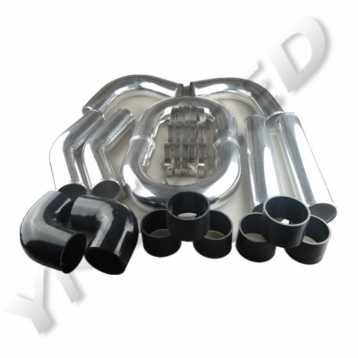 3.5" Inch Universal Turbo Boost Aluminum Intercooler Piping Pipes Kit ...