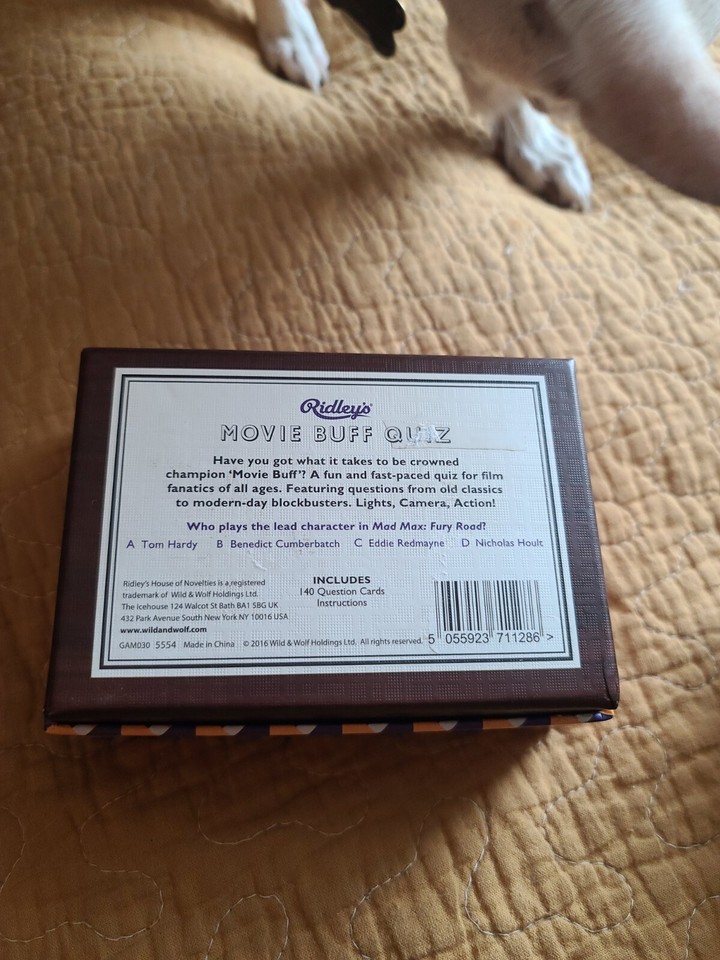 Ridley's Games Room Movie Buff Quiz Game | eBay