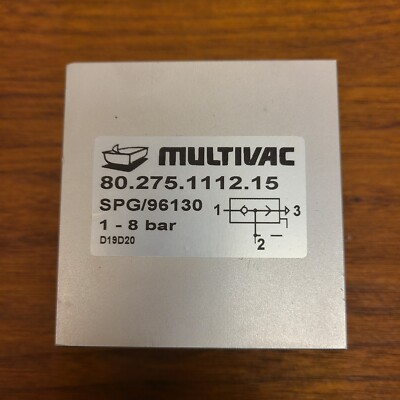 New-No Box Multivac 80.275.1112.15 Rapid Vent Valve Block 1-8 bar SPG ...