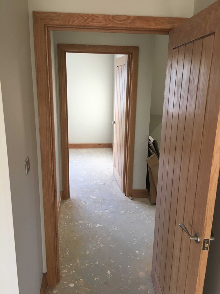 Solid Oak Door Lining, Internal Oak Casing, Oak Door Frame (NFR) with door stops | eBay UK