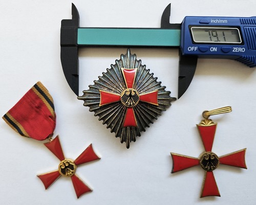 GERMANY ORDER OF MERIT OF THE FEDERAL REPUBLIC 3 PIECES GRAND OFFICER ...