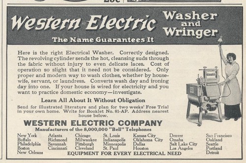 Magazine Ad - 1914 - Western Electric Washer & Wringer | eBay