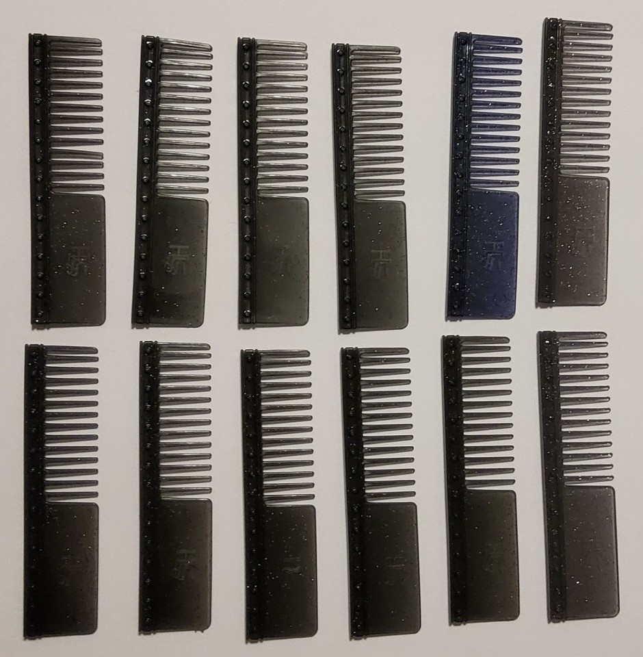 Rainbow Shadow High Lot of 12 Doll Combs - Black & Blue Sparkle | eBay