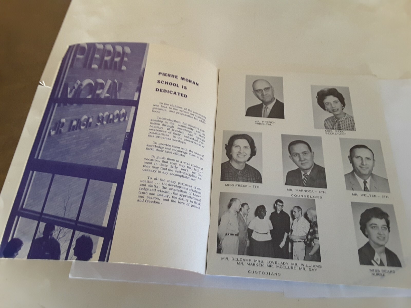 Pierre Moran Jr. High School Elkhart Indiana 1962 - 1963 BLUE & GOLD ...
