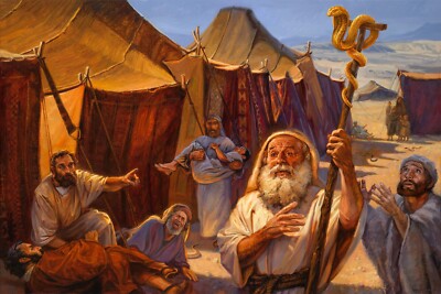 The Bronze Serpent - Numbers 21:8-9 ULTRA PREMIUM SATIN 8 x 10" Print ...