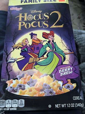 NEW Kellogg's Disney HOCUS POCUS 2 LIMITED EDITION Breakfast Berry Brew ...