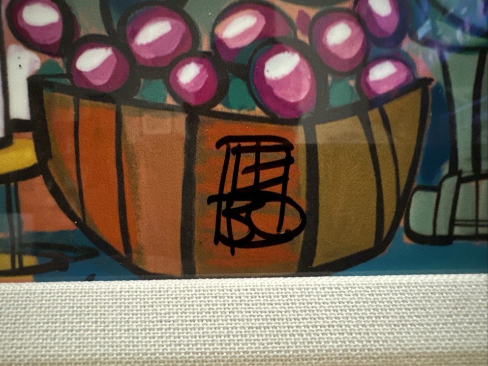 David Le Batard LEBO Signed Cat Print "Thanksgiving Morning" Framed | eBay