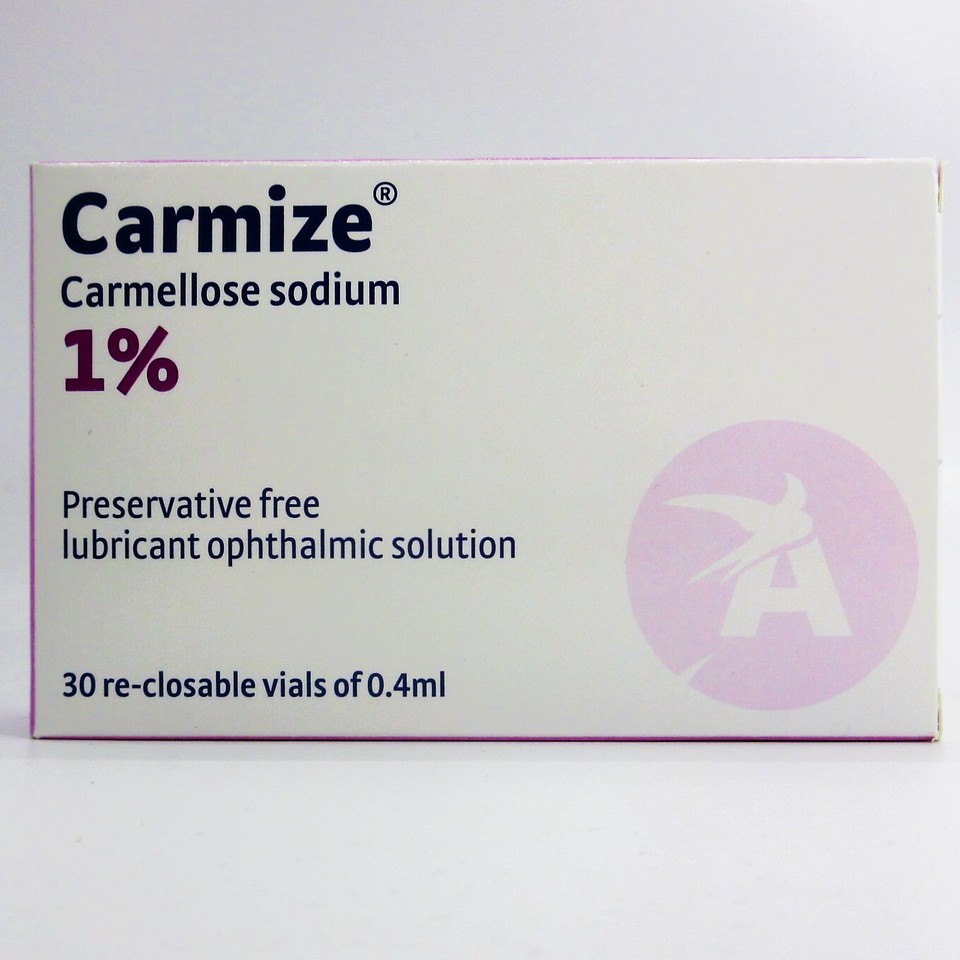 30 x Dry Eye Drops Carmize Carmellose Sodium, Tears RE-CLOSABLE Vials 0 ...