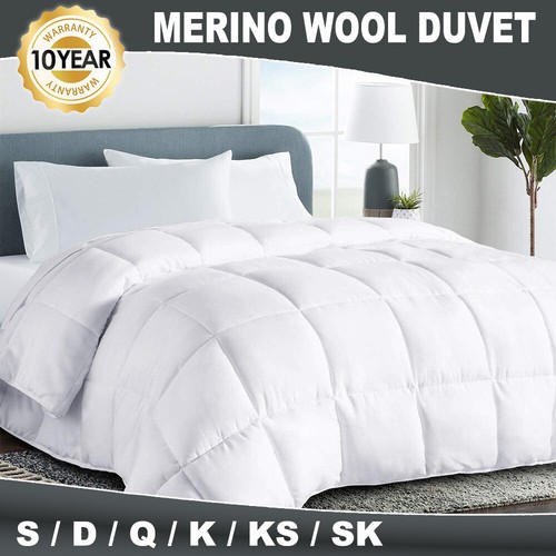 350/500/700GSM All Size Merino Wool Quilt Doona Duvet Down Summer ...