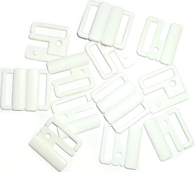 WHITE BIKINI CLIPS, PLASTIC SNAP CLASPS, STRONG STRAP BRA FASTENER, ART ...