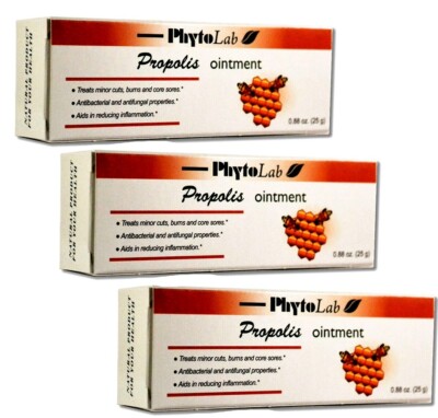 Propolis Ointment 3 Packs Natural Antibacterial Antifungal Cuts Burns ...