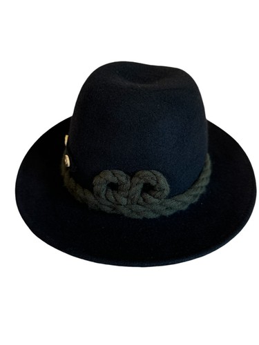 Vintage Faustmann Original Wool Hat Black Fedora German Oktoberfest ...