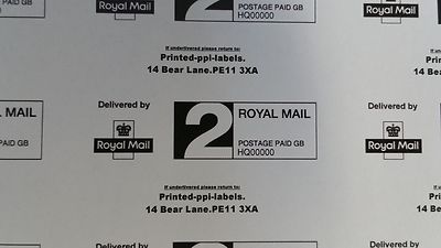 1000 ROYAL MAIL 2nd Class PPI Labels & Return Address or web address | eBay