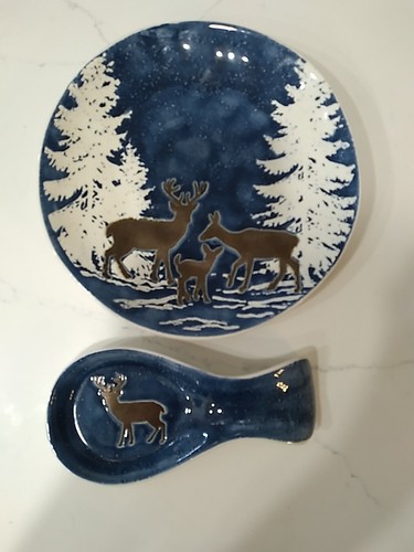 Spectrum Designz Robert Stanley Mountain Home 8.5 Inch Plate And Spoon ...