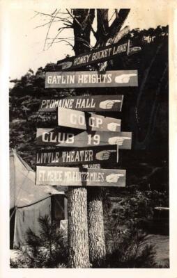 RPPC Gatlin Heights, Fort Meade, MD Military Camp Sign c1950s Vintage ...